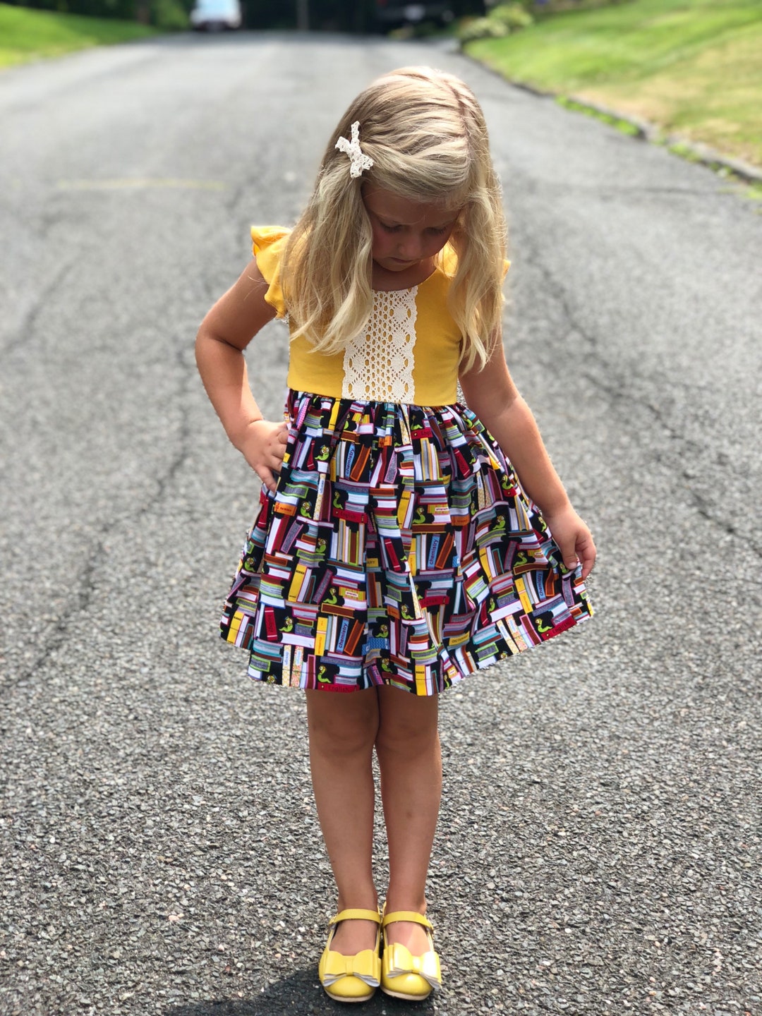 First Day of School Dress / School Outfits / Flutter Sleeves Dress ...