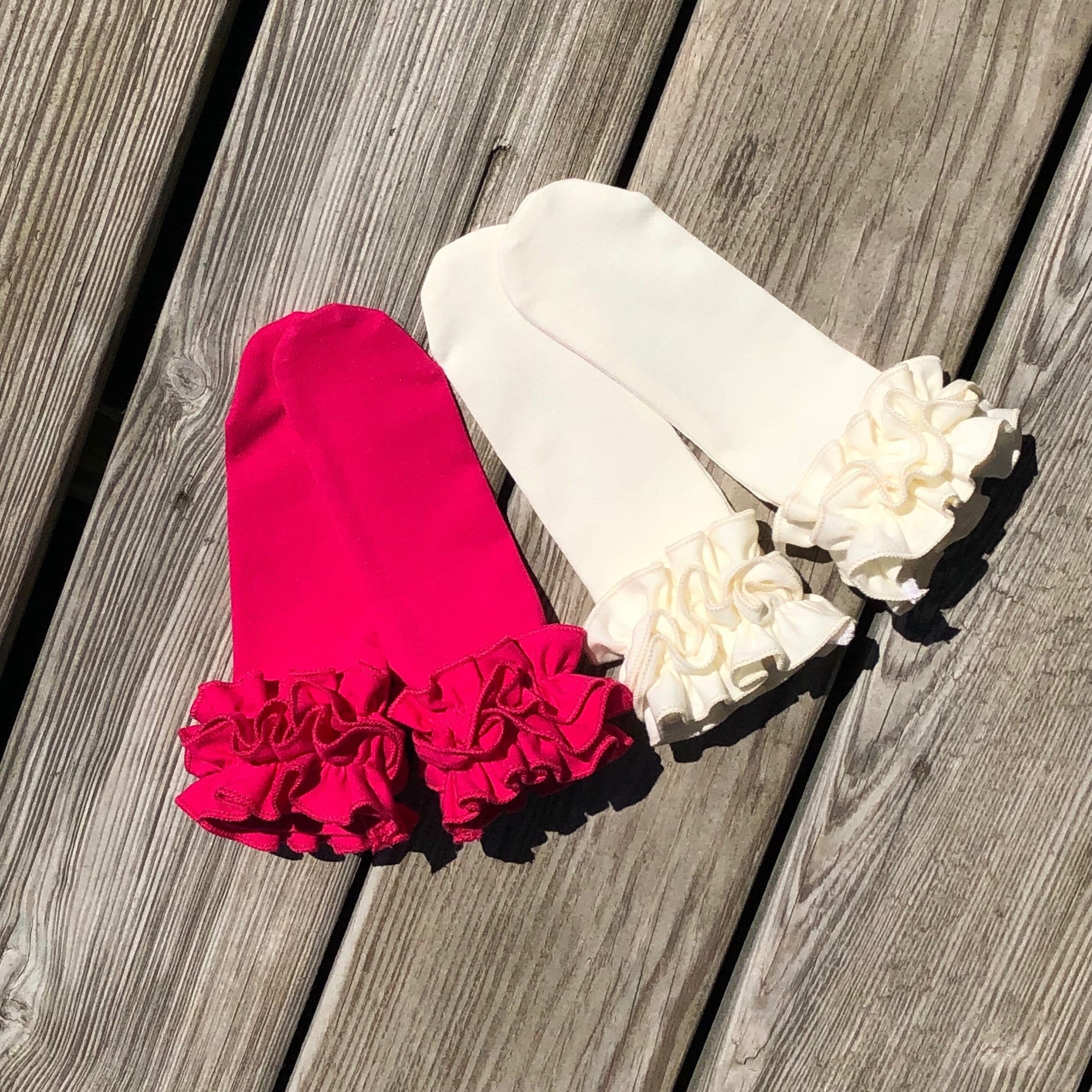 Red Baby Girl Ruffle Socks, Newborn Ruffle Socks, Knit Stretchy Ruffle ...
