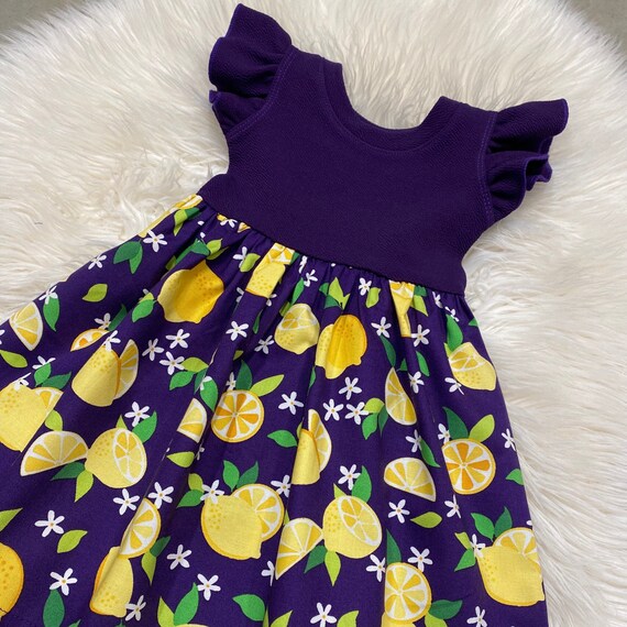 Purple Dress With Lemons