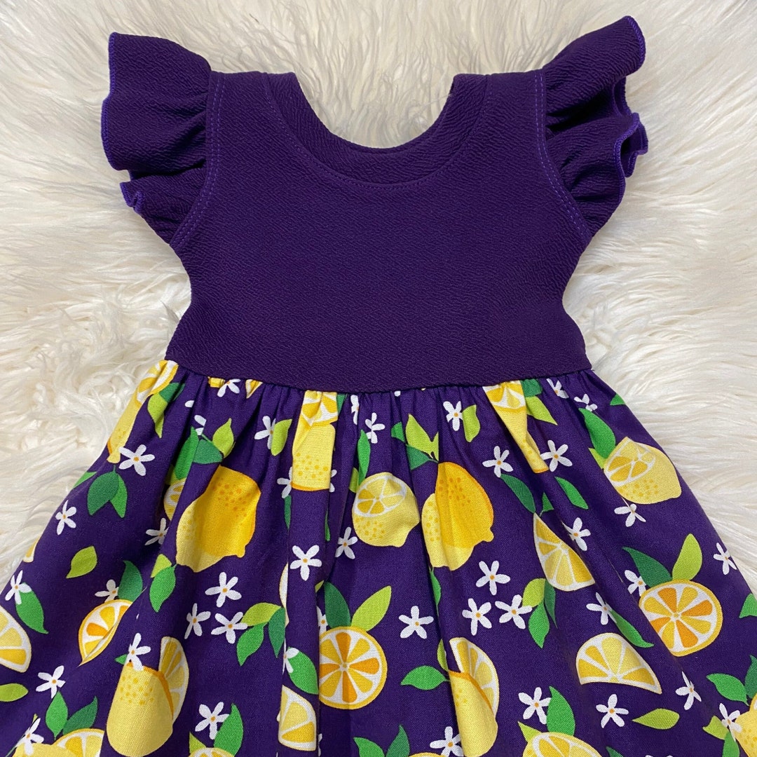 Lemons Girls Birthday Dress, Toddler Lemon Birthday Outfits, Yellow ...