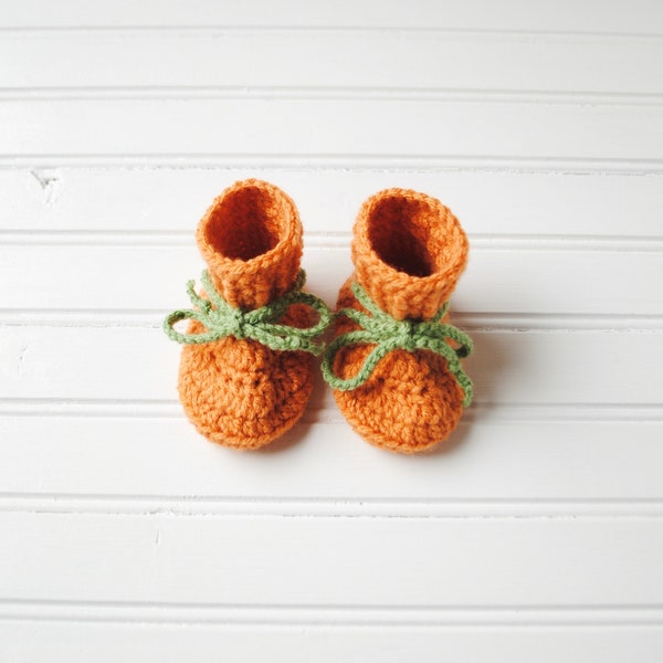 Pumpkin Baby Booties - Etsy