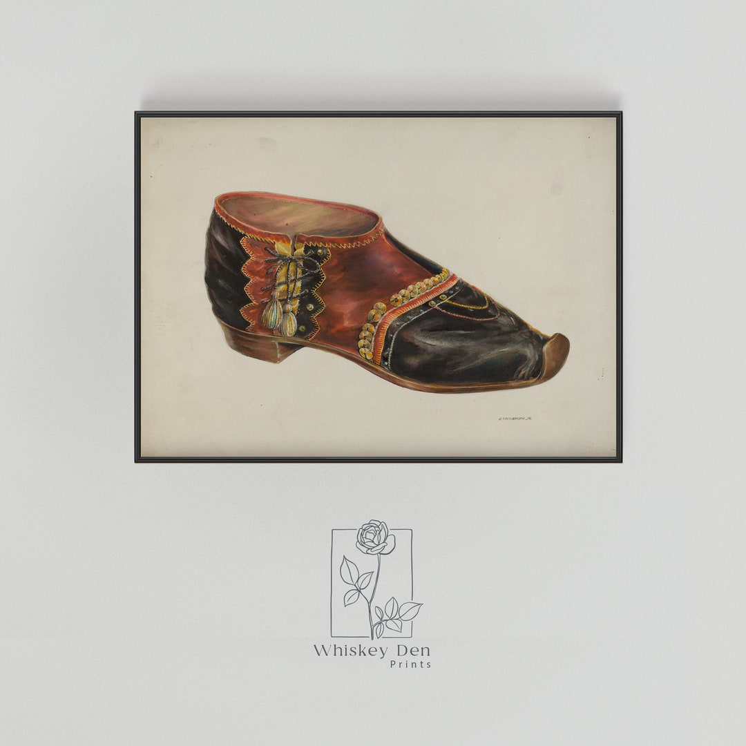 PRINTABLE. Native American. Shoe Footwear Vintage Artwork. - Etsy