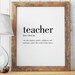Teacher Definition Print Teacher Wall Art Teacher Poster - Etsy