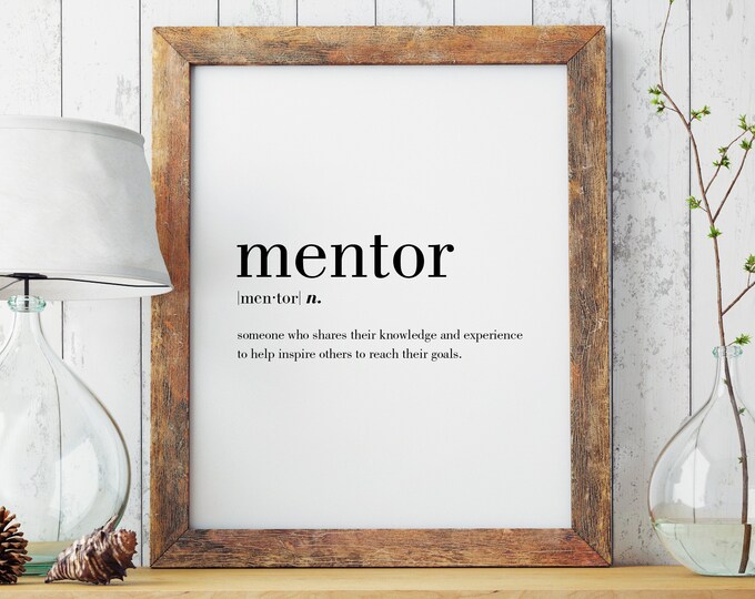 Mentor Definition Printable Minimal Print Mentor Print Modern Print ...