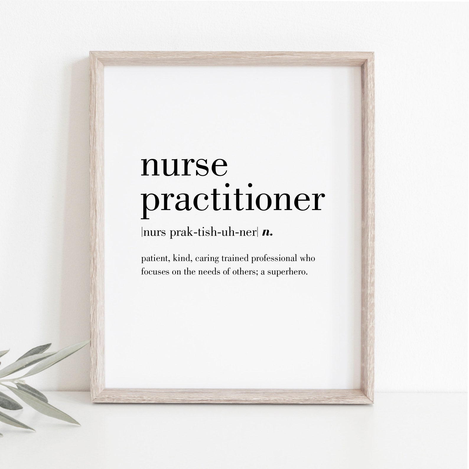 Nurse Practitioner Definition Printable Wall Art Minimal - Etsy