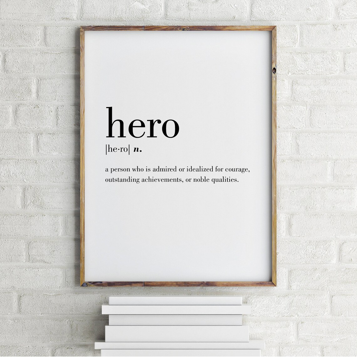 Hero Definition Print Wall Art Poster Minimal Print | Etsy