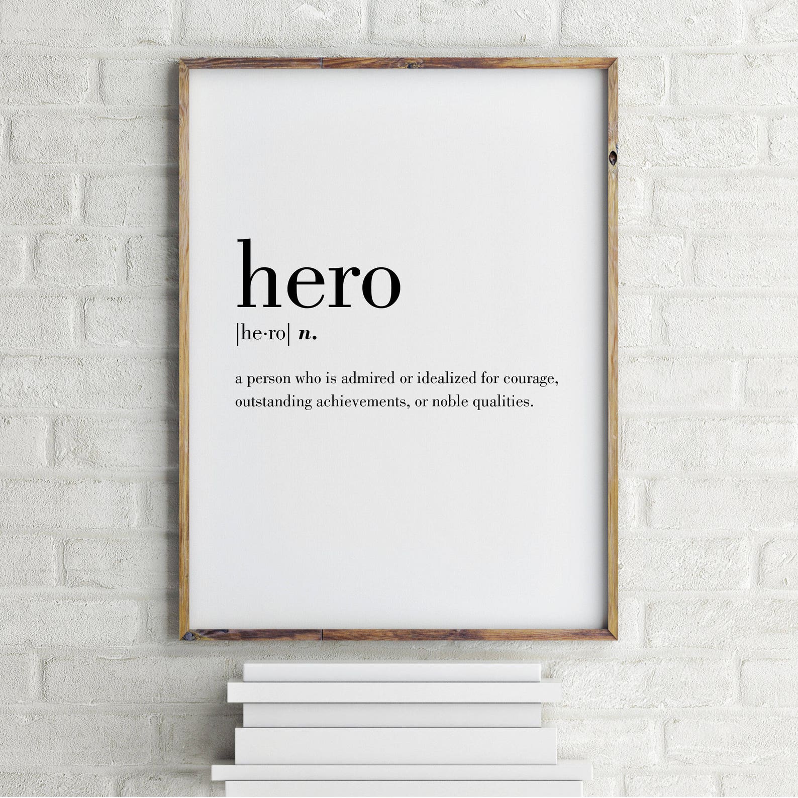 Hero Definition Print Wall Art Poster Minimal Print | Etsy