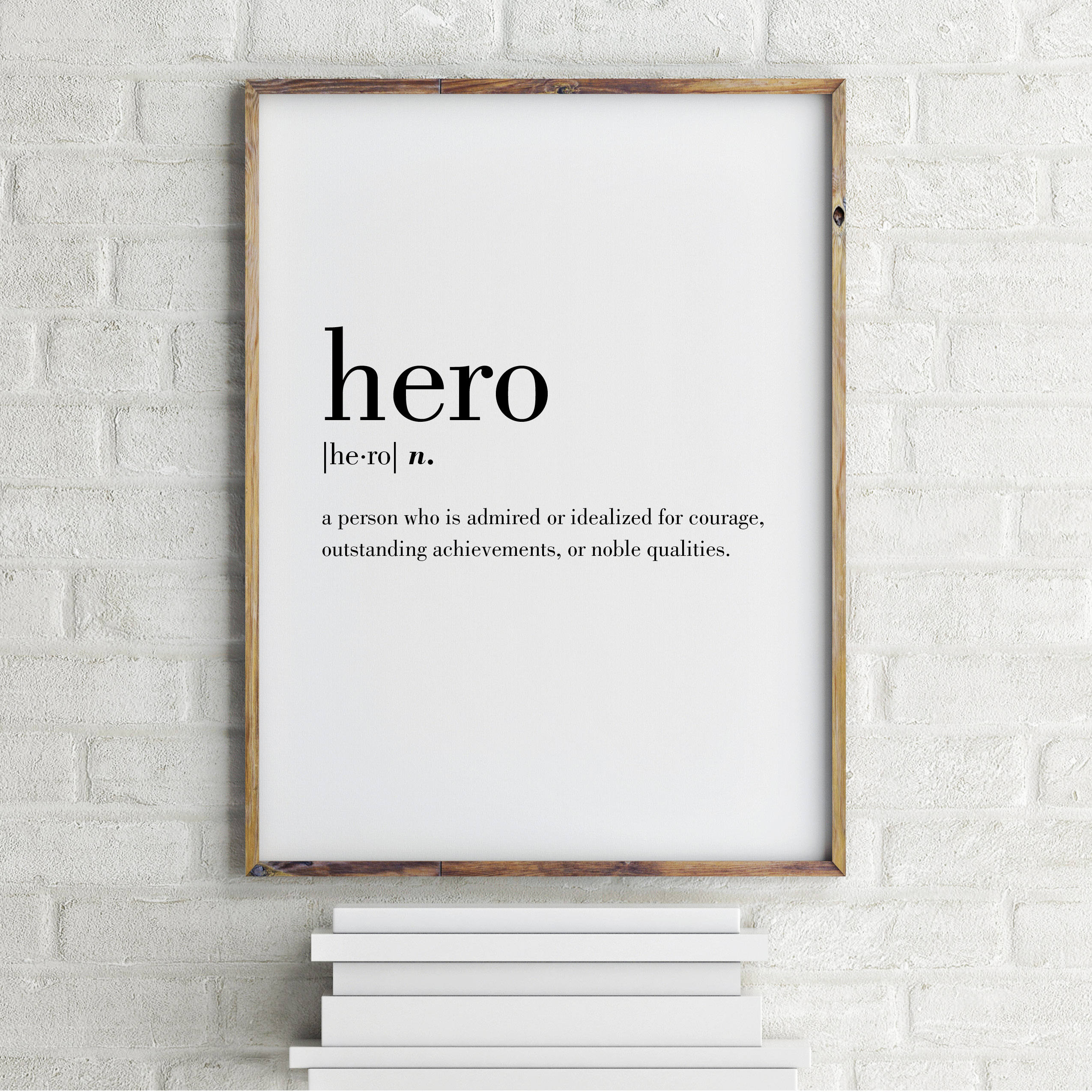 Hero Definition Print Wall Art Poster Minimal Print | Etsy
