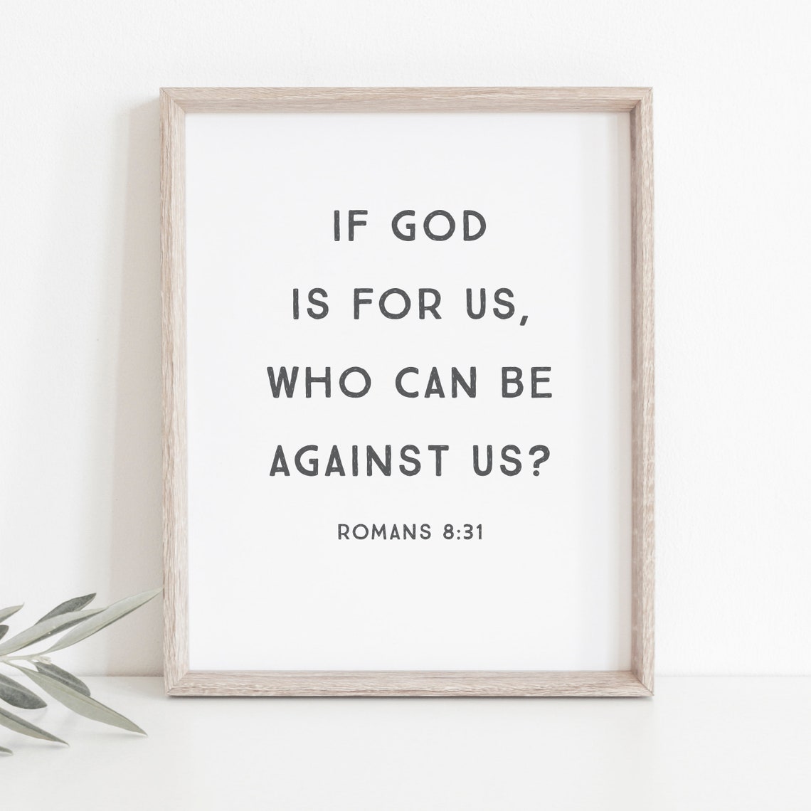 Scripture Art Romans 8:31 If God is for Us Who Can Be | Etsy