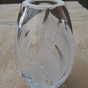 Marquis by Waterford Crystal Bud Vase Coventry Leaf Pattern Circa 1980s ...