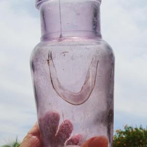 Antique Fresh Dug Sun Purple Glass Pickle Jar Bishop and Company 5 ...