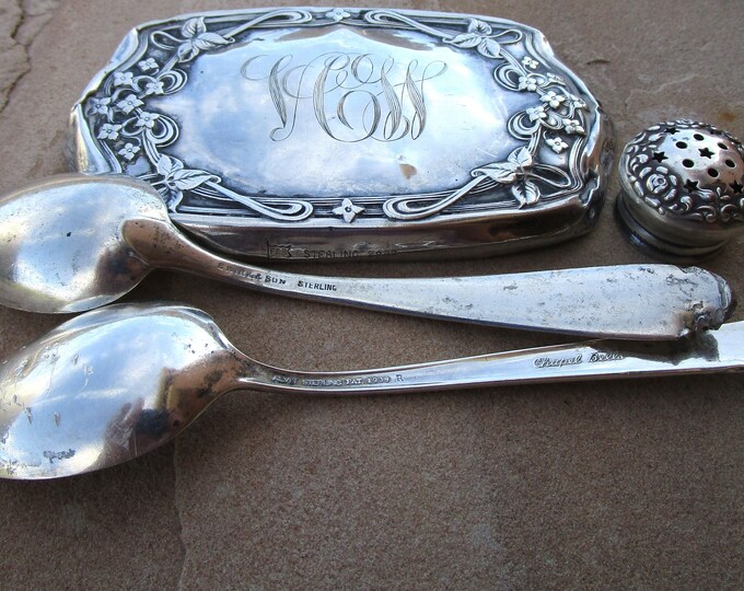 Antique Lot of Sterling Silver Scrap for Melt Value Only - Etsy
