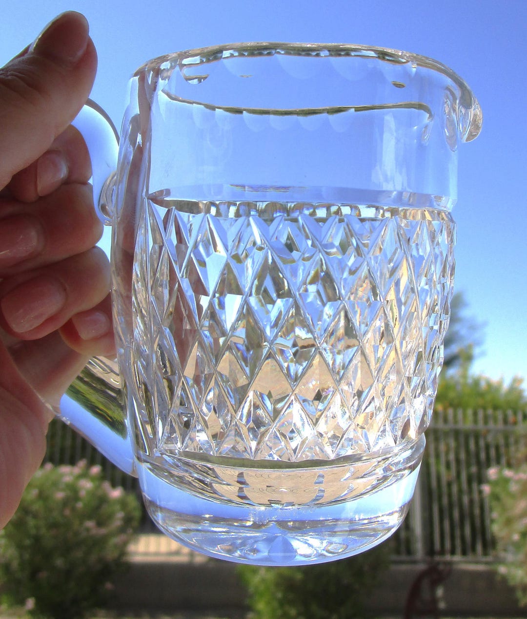 Waterford Irish Crystal Colleen Pattern Cream or Milk Pitcher Jug Circa ...