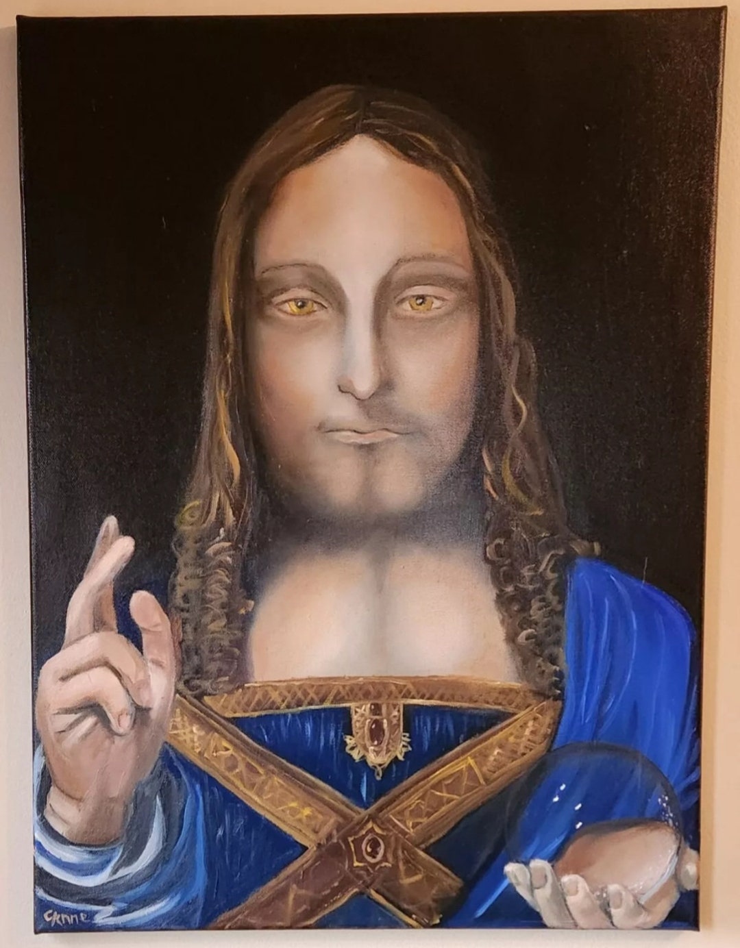 Salvator Mundi, Leonardo Da Vinci Oil Painting 18x24 Inch Wall Canvas ...