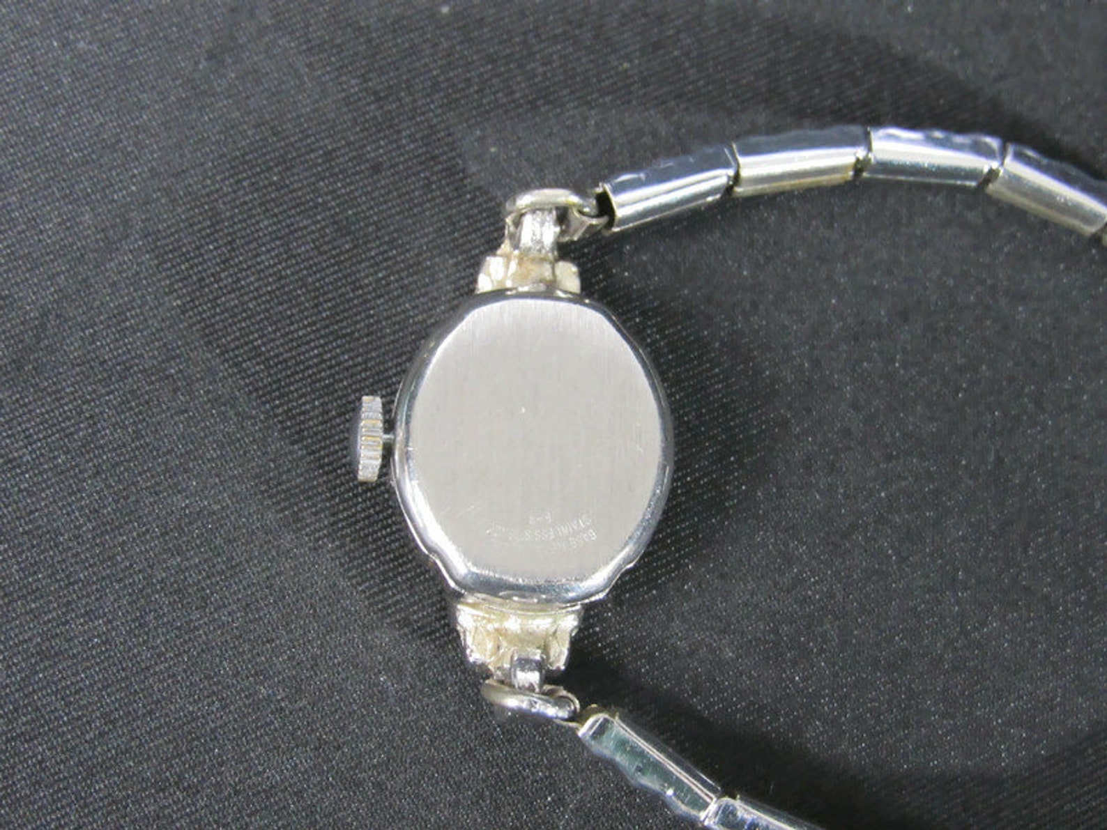 Vintage 1950's WOLDMAN Women's Silver Tone With Clear Rhinestones Watch ...