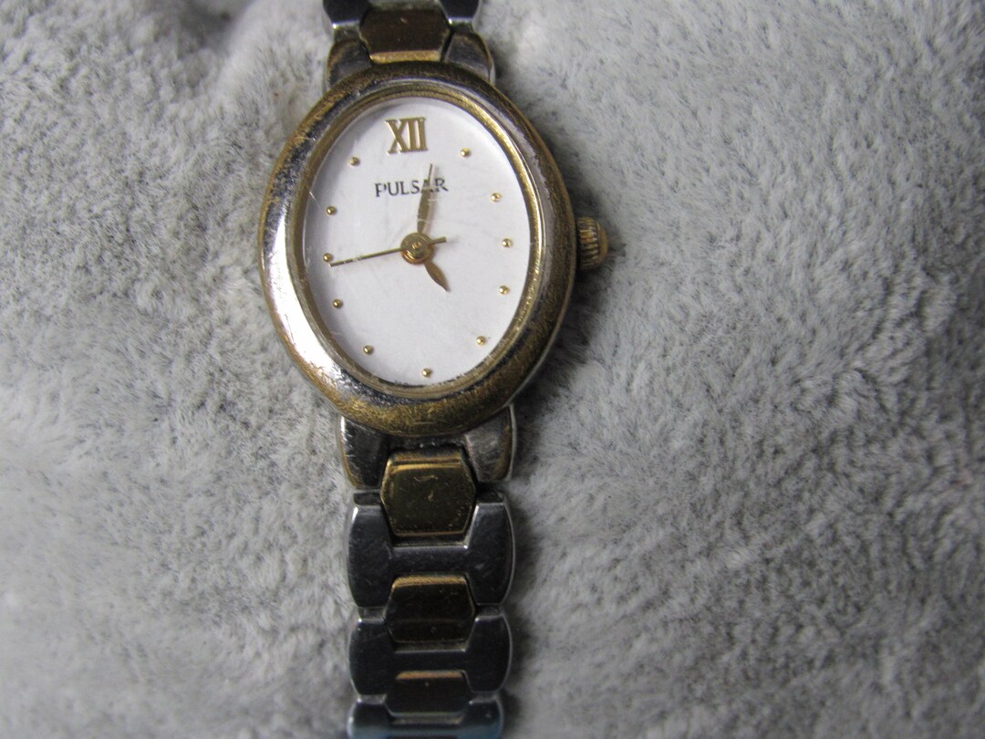 Vintage PULSAR Two Tone Ladies Wristwatch - Etsy