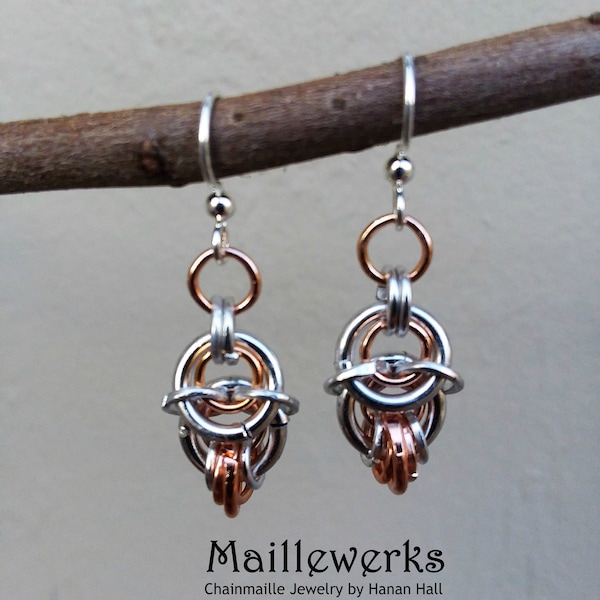 Chain Mail Earrings - Etsy