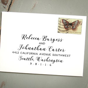 Extra Large Wedding Address Stamp: Custom Calligraphy Self-inking - Etsy