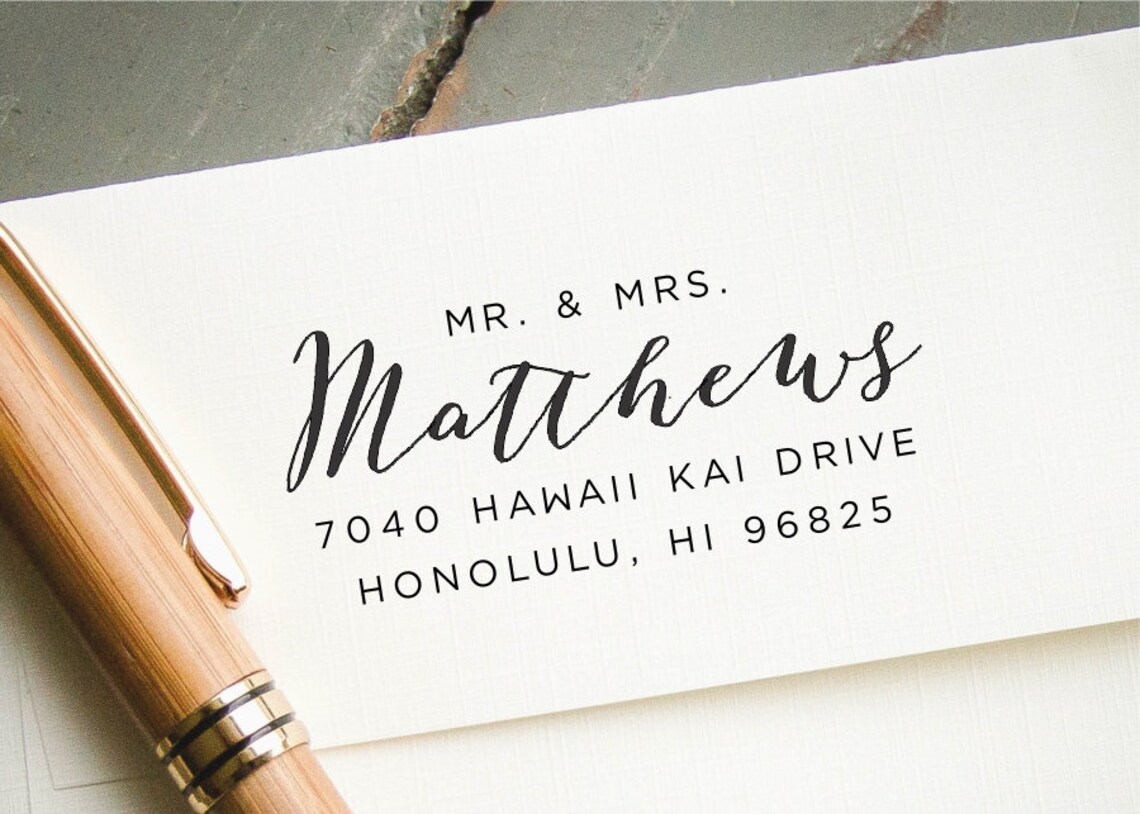 Address Stamp Self-inking Custom Rubber Stamp Personalized - Etsy