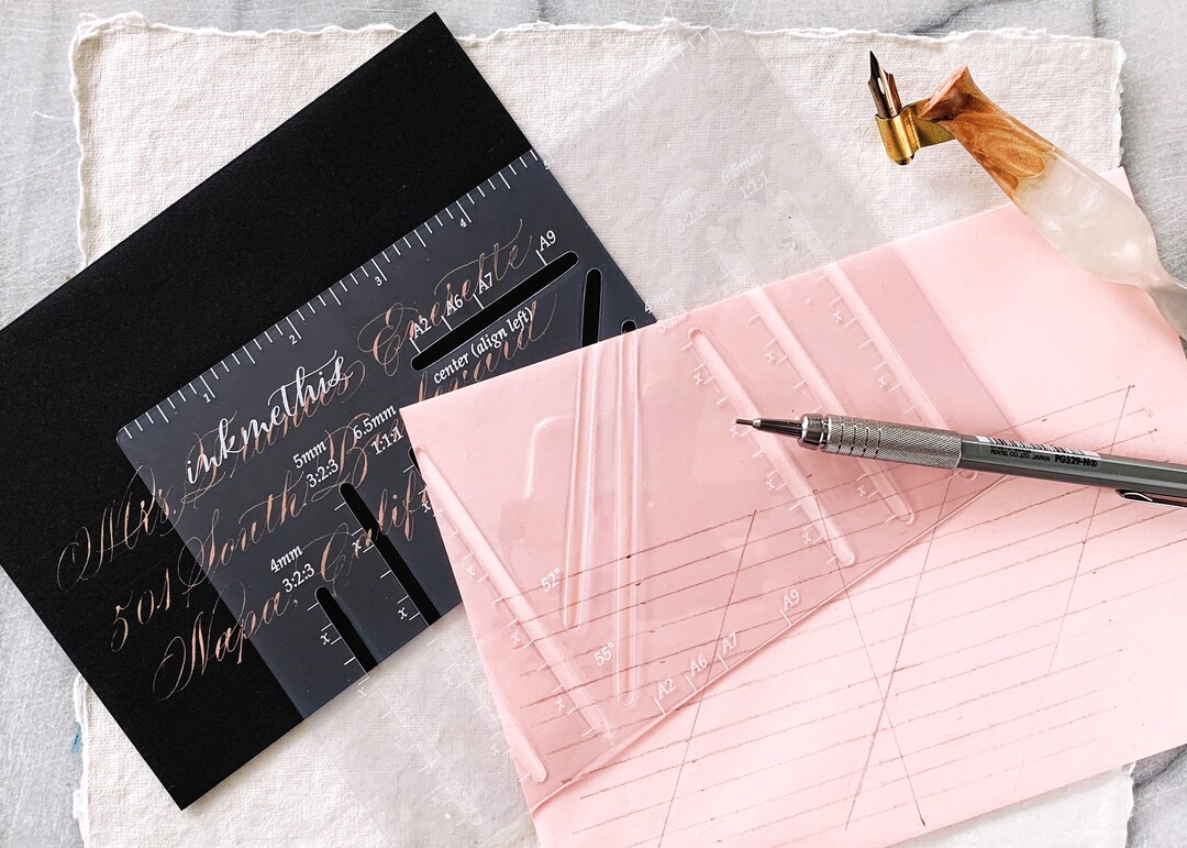 Calligraphy Envelope Addressing Template: Envelope Guide Ruler - Etsy