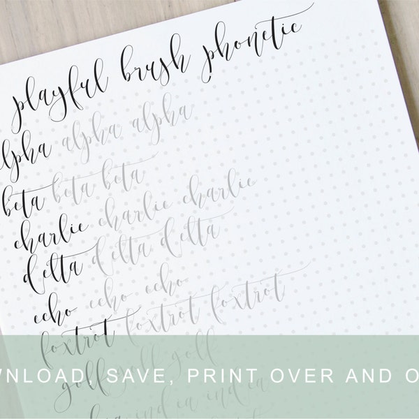 Fancy Calligraphy Practice Sheets - Etsy
