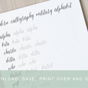 Intermediate Pointed Pen Lettering Worksheet Calligraphy - Etsy