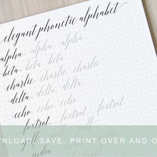 Intermediate Elegant Modern Calligraphy Worksheets - Etsy