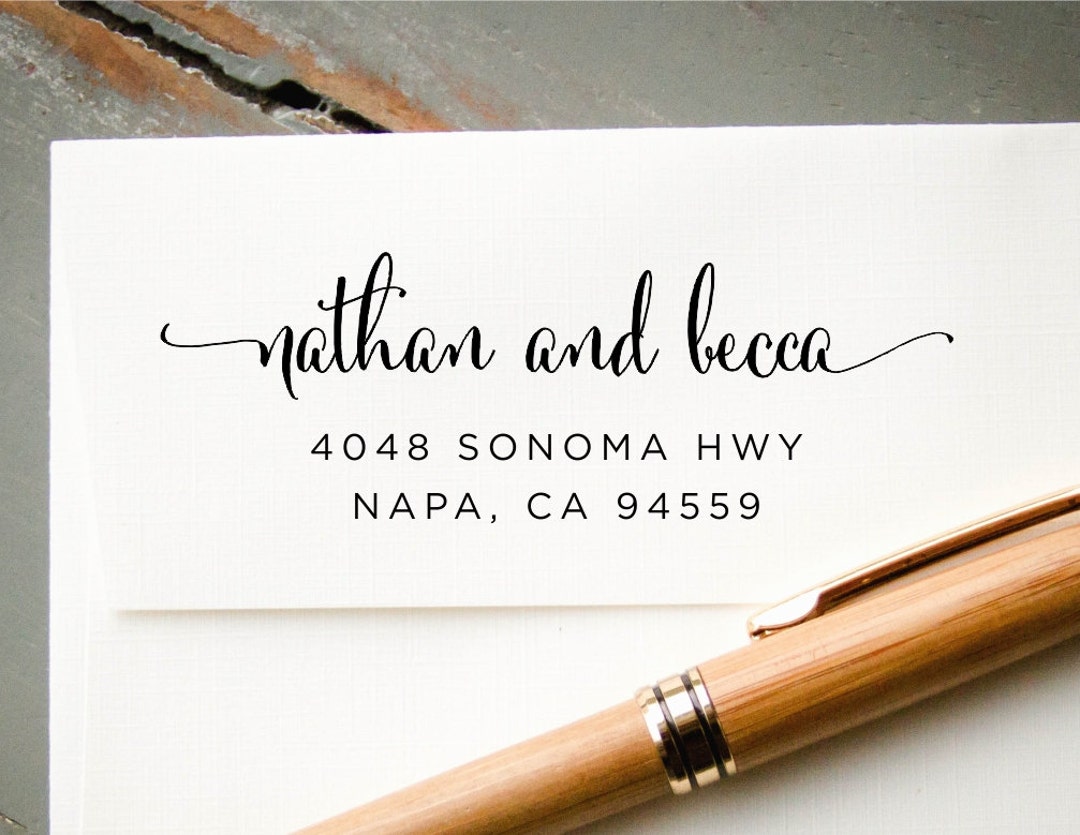 Self-inking Return Address Stamp, Personalized Custom Rubber Stamp ...