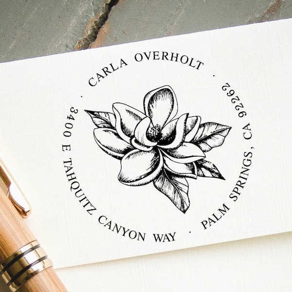 Magnolia Stamp - Etsy