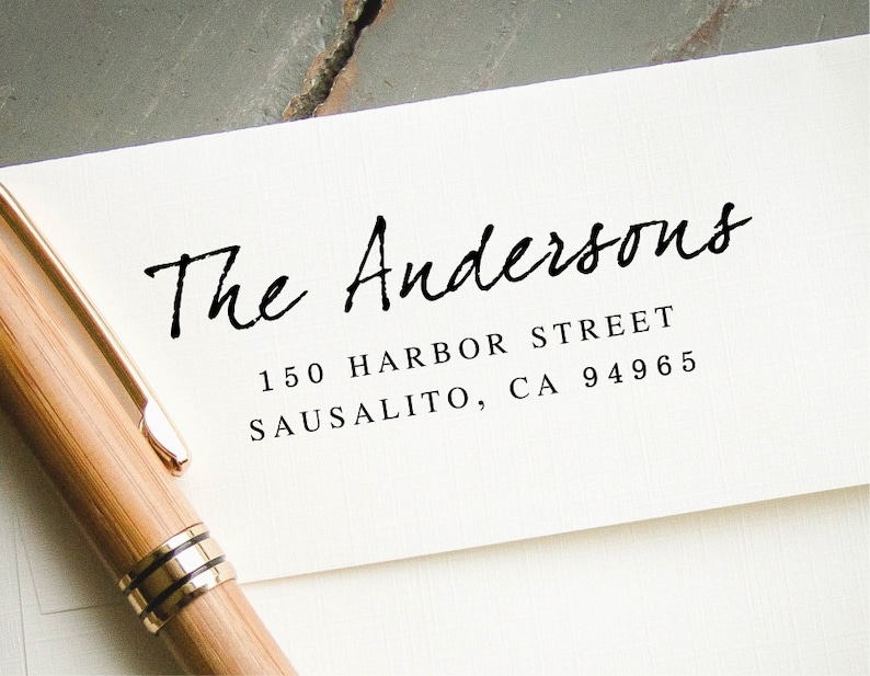Self Inking Address Stamp Return Address Personalized Rubber - Etsy