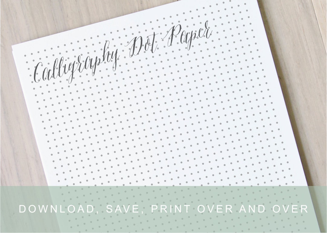 Light Gray Dot Paper, Printable Calligraphy Practice Paper, Electronic ...