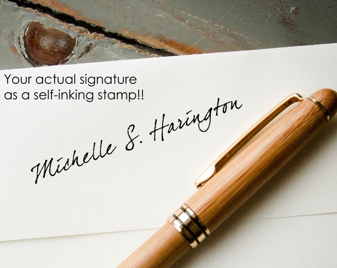 Signature Stamp, Your Signature on a Stamp, Self Inking Stamp ...