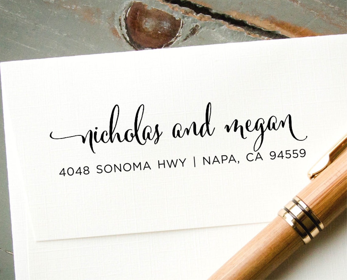 Pre Inked Address Stamp Custom Stamp Custom Rubber Stamp | Etsy