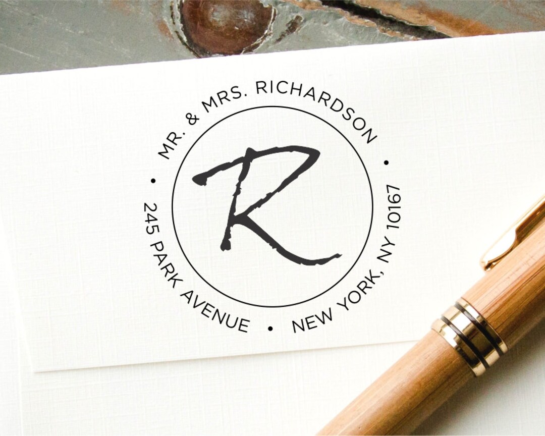 Custom Stamp, Pre-inked Return Address Stamp, Custom Rubber Stamp ...