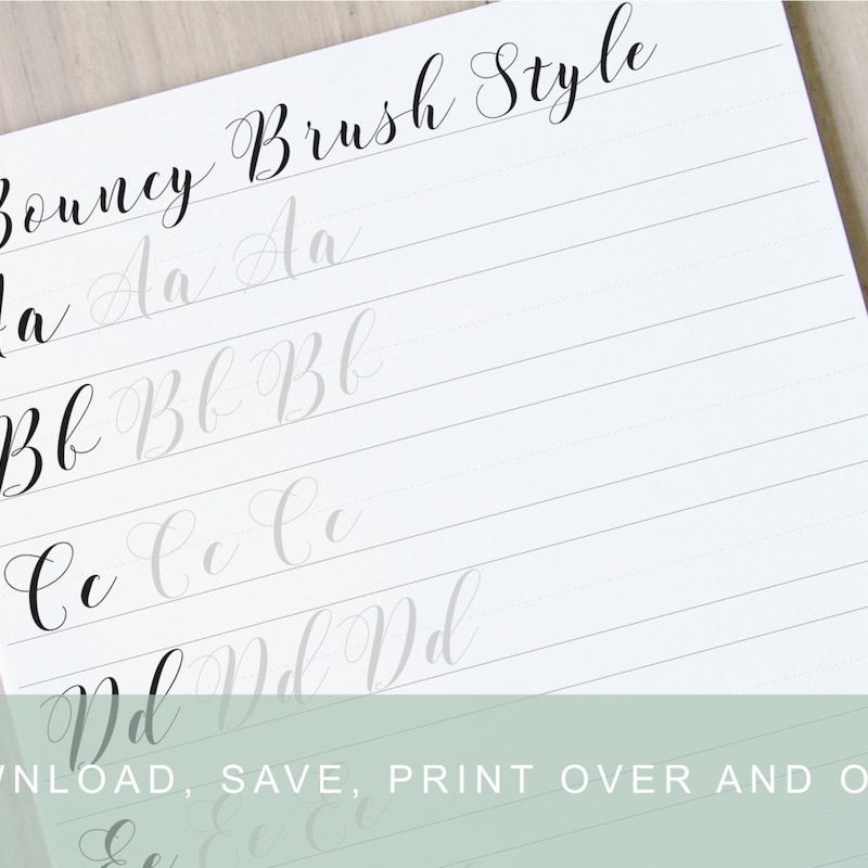 Calligraphy Practice Sheets - Etsy