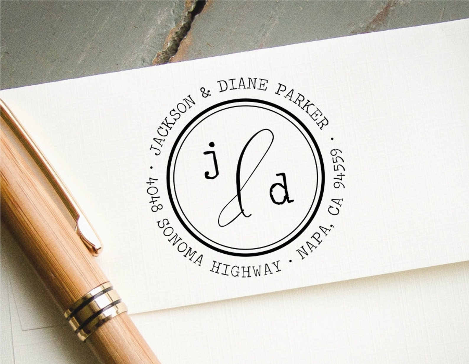 Self Inking Round Return Address Stamp Personalized Custom - Etsy