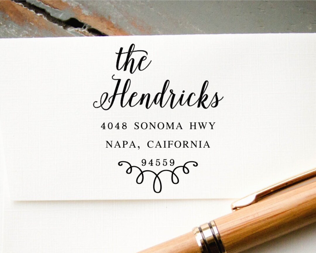 Round Self Inking Return Address Stamp, Wedding Invitation Addressing ...