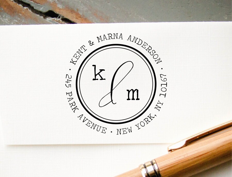 Self Inking Round Return Address Stamp Personalized Custom | Etsy