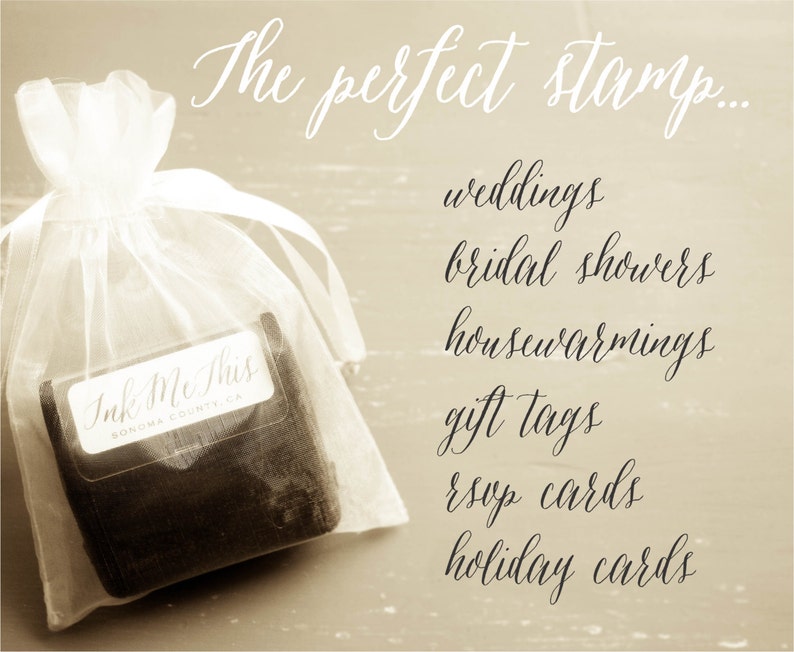 Extra Large Wedding Address Stamp: Custom Calligraphy Self-inking - Etsy