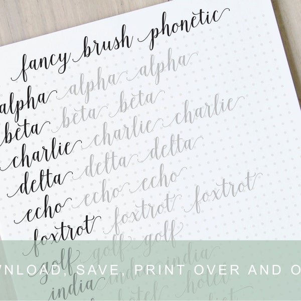 Fancy Calligraphy Practice Sheets - Etsy