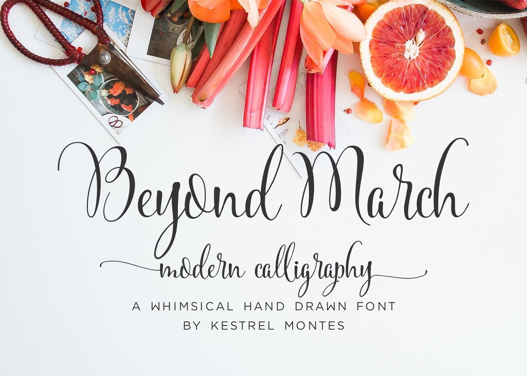 Calligraphy Font by Kestrel Montes, Beyond March Modern Calligraphy ...
