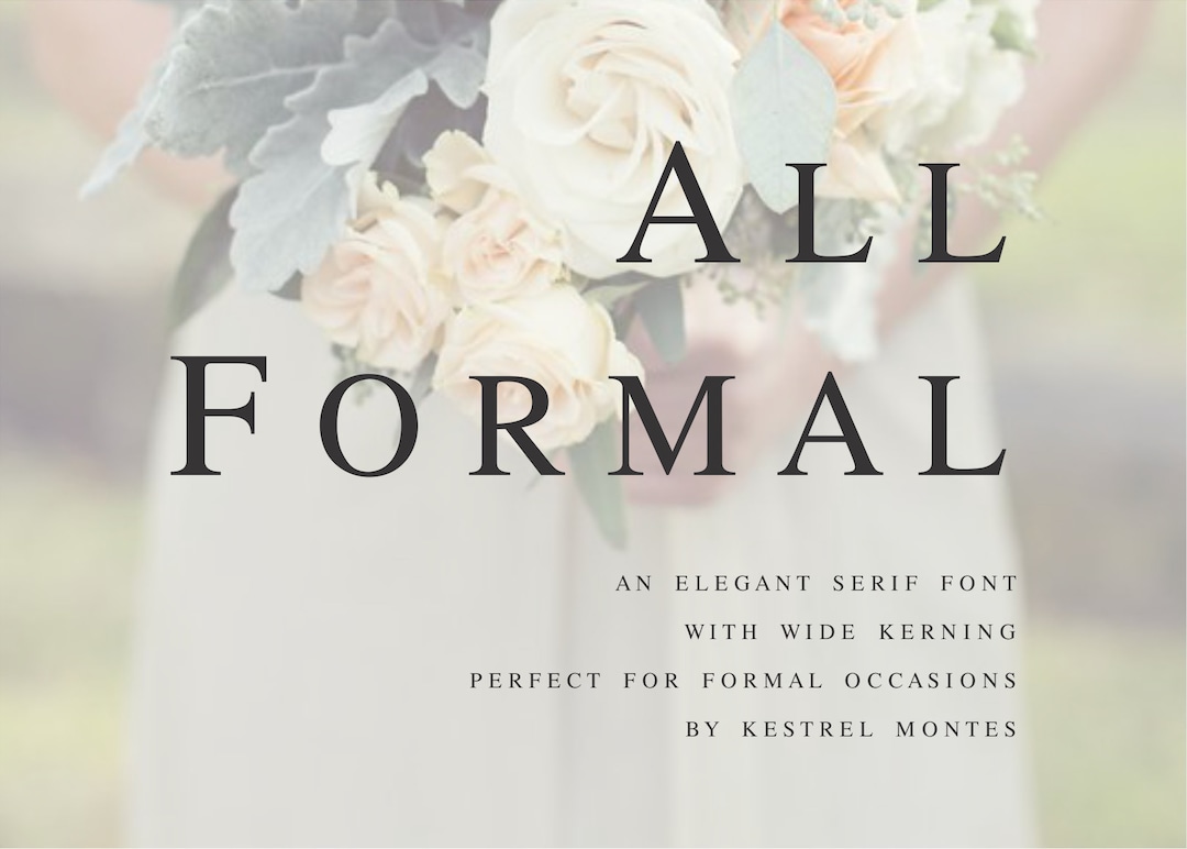 All Formal Serif Font: Elegant Wedding & Logo Font (installable File ...