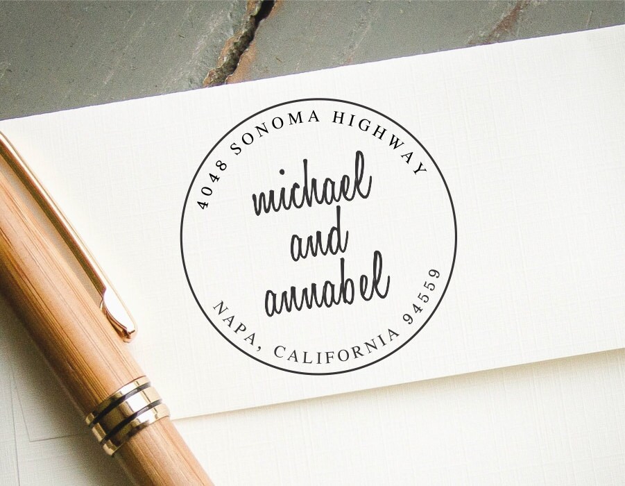 Self-inking Return Address Stamp, Custom Rubber Stamp, Custom Stamp ...