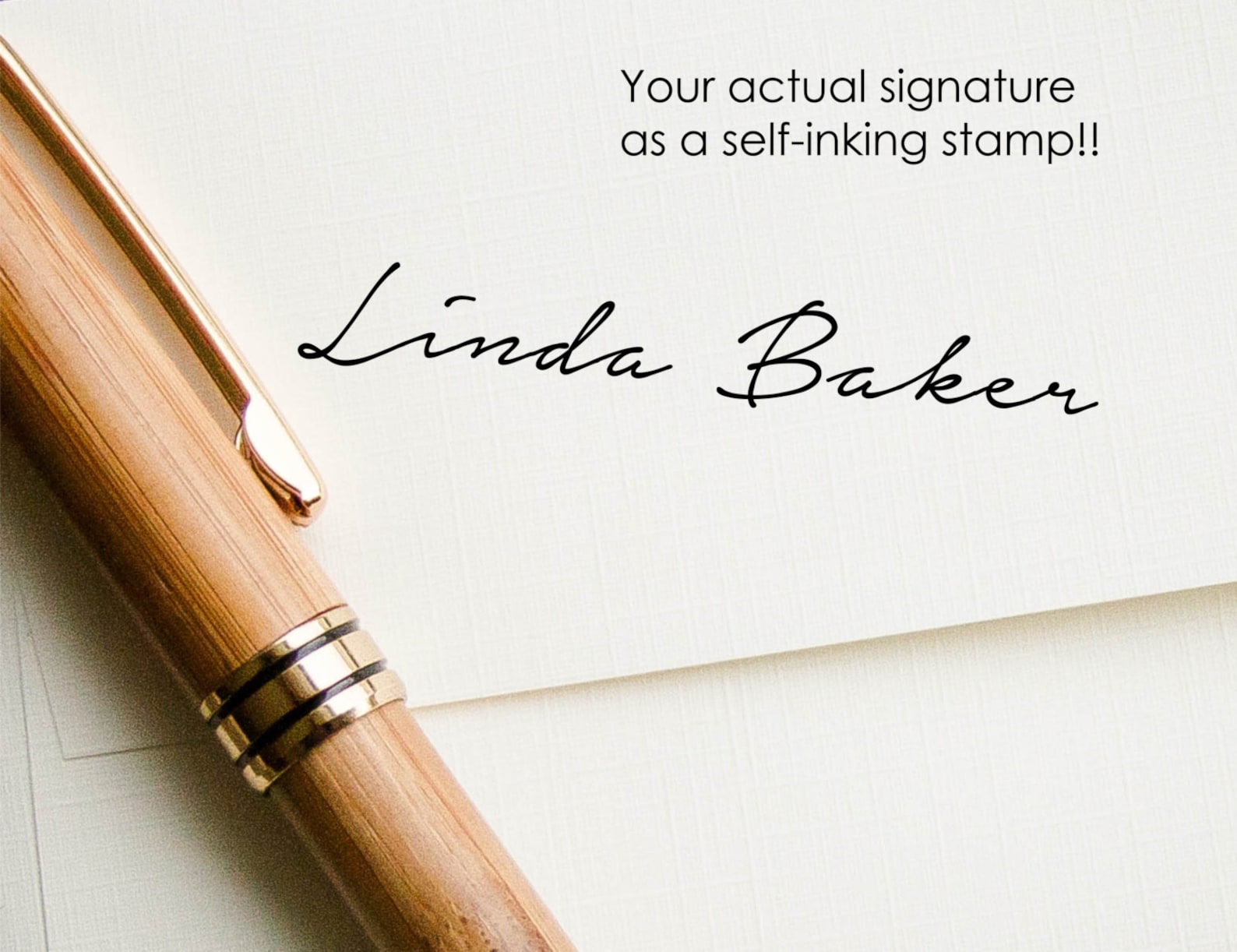 Custom Signature Stamp Your Signature on a Stamp Self Inking - Etsy