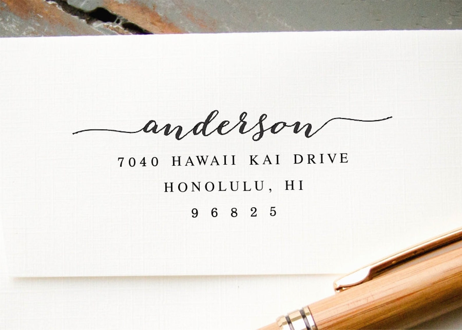 Self Inking Return Address Stamp Hand Calligraphy Font - Etsy