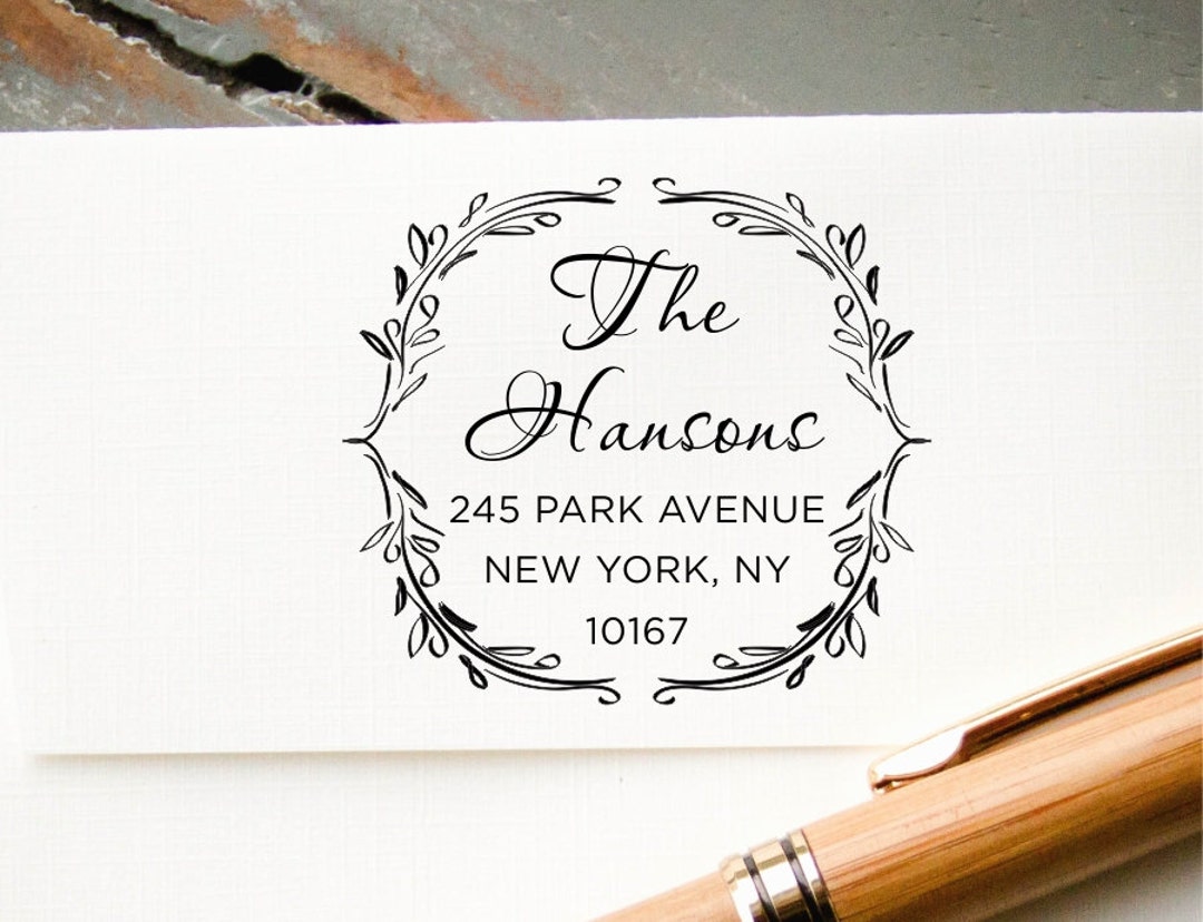 Custom Address Stamp, Custom Stamp, Pre-inked Return Address Stamp ...