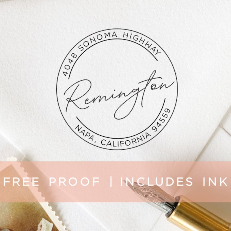 Circle Rubber Stamp - Etsy