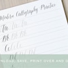 Ribbony Calligraphy Lettering Worksheets, Lower With Swashes ...