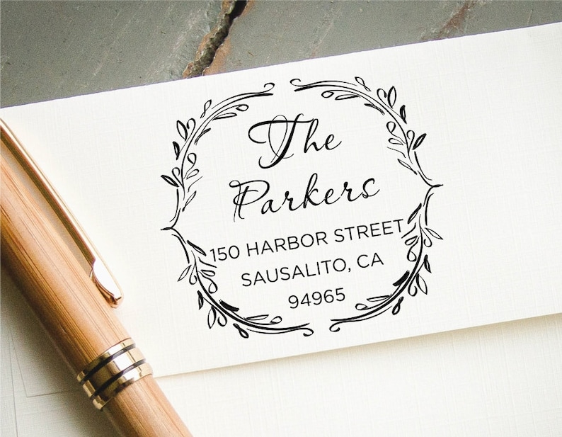 Custom Address Stamp, Custom Stamp, Pre-inked Return Address Stamp ...