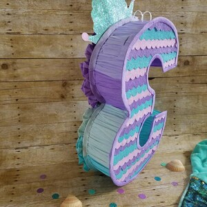 Number 3 Piñata ,mermaid Pinata , Mermaid Party Decoration ... - Etsy